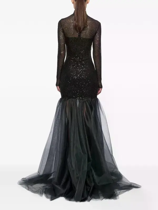 ATU BODY COUTURE Sequined Mermaid Maxi Dress