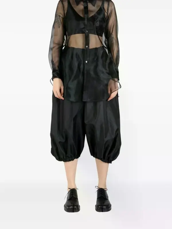 Comme Des Garçons Semi-sheer Shirt - Black