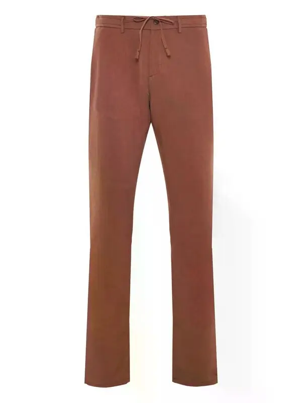 Canali Straight-leg Trousers - Brown