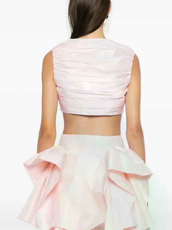Viktor & Rolf Pleated Cropped Top - Pink