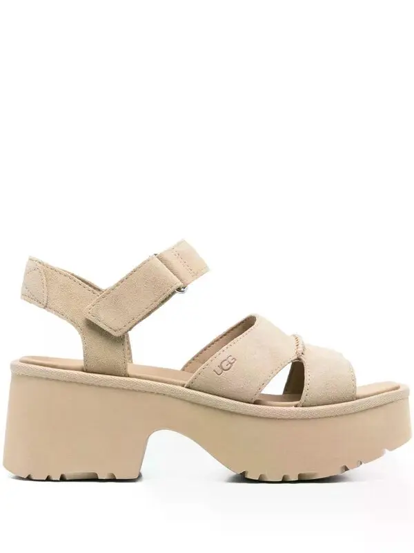 UGG 70mm New Heights Ankle Strap Sandals - Neutrals