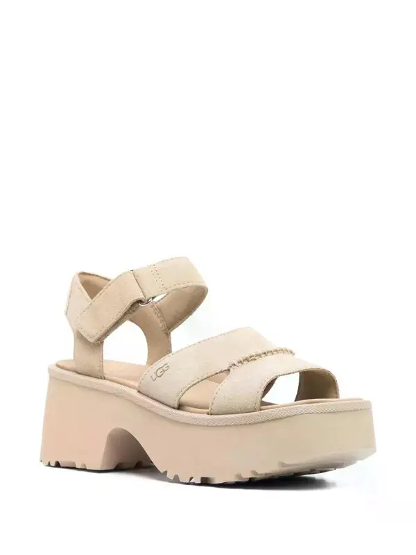 UGG 70mm New Heights Ankle Strap Sandals - Neutrals
