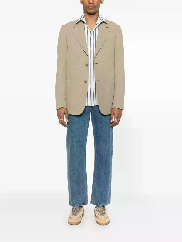 GOLDEN GOOSE Pinstripe Single-breasted Blazer - Neutrals