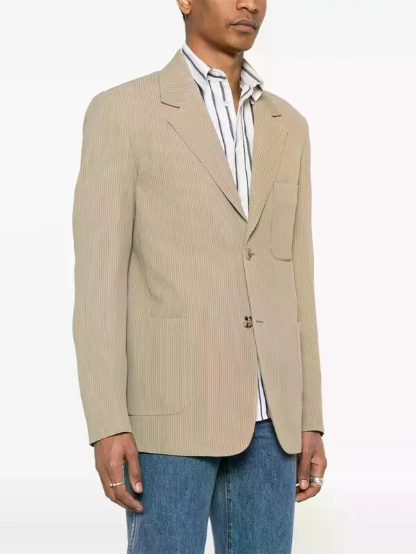 GOLDEN GOOSE Pinstripe Single-breasted Blazer - Neutrals