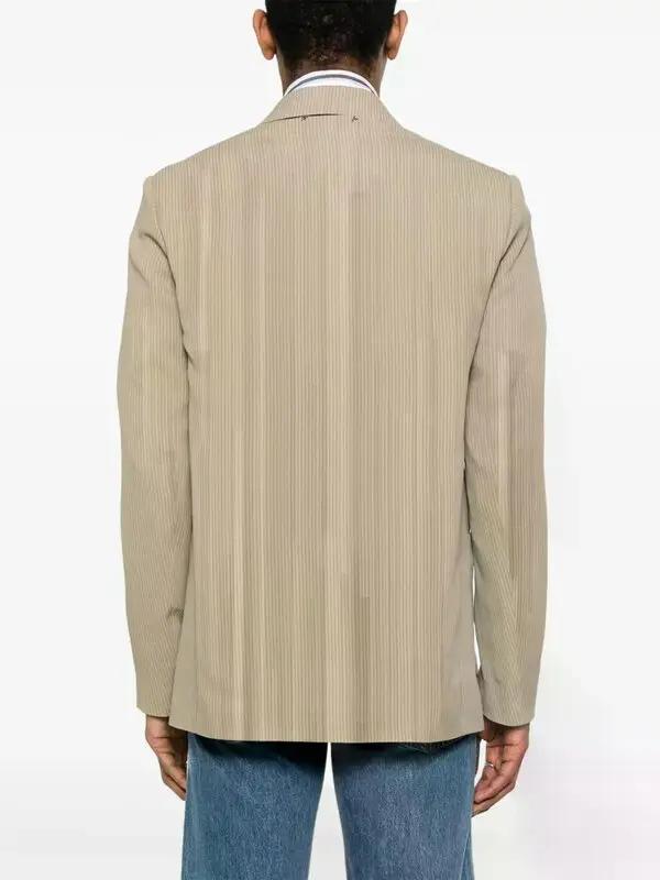 GOLDEN GOOSE Pinstripe Single-breasted Blazer - Neutrals