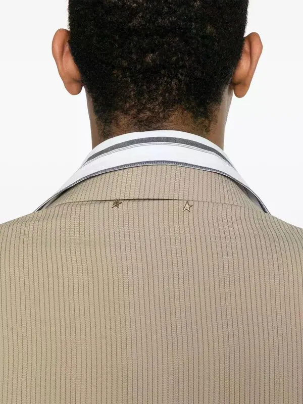 GOLDEN GOOSE Pinstripe Single-breasted Blazer - Neutrals