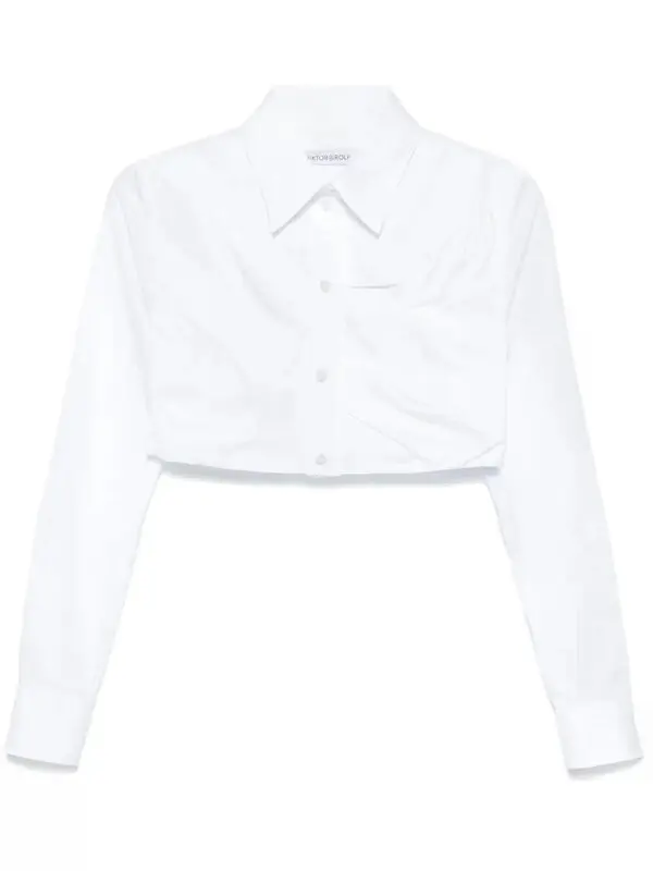 Viktor & Rolf Pleated Cropped Shirt