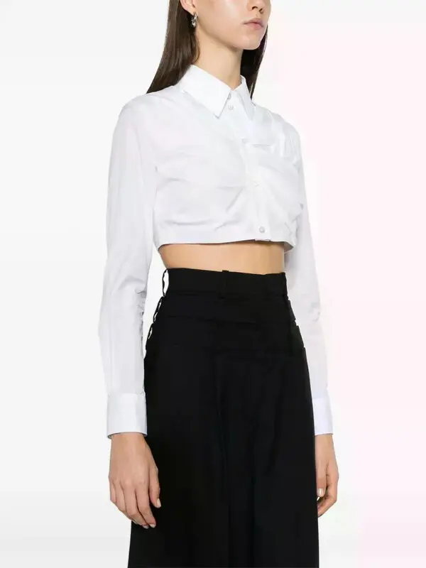 Viktor & Rolf Pleated Cropped Shirt