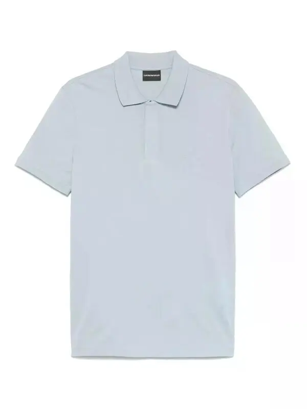 Emporio Armani Piqué Polo Shirt - Blue