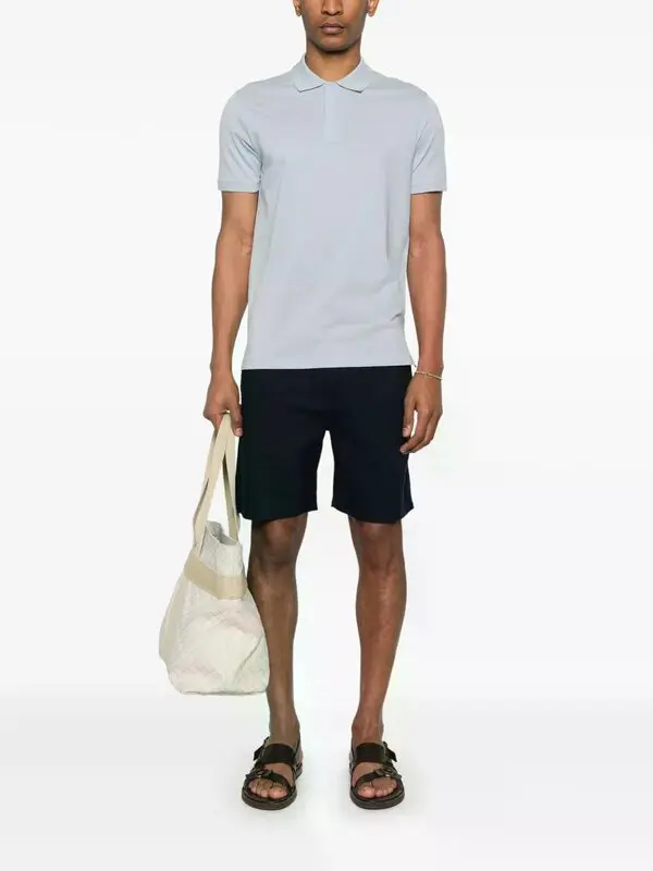 Emporio Armani Piqué Polo Shirt - Blue