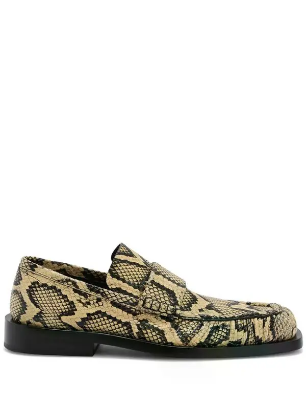 JIL SANDER Python-print Loafers - Neutrals
