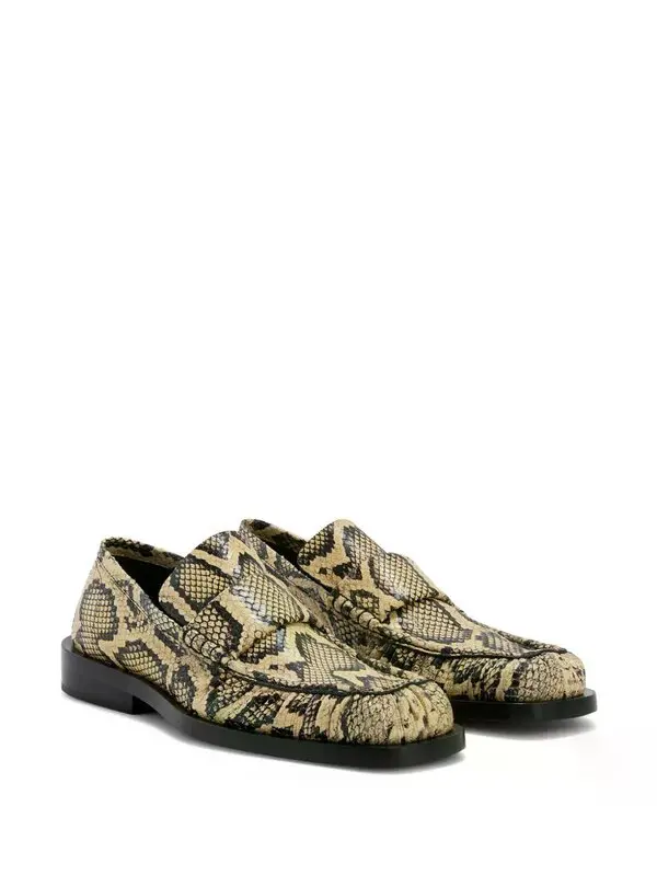 JIL SANDER Python-print Loafers - Neutrals