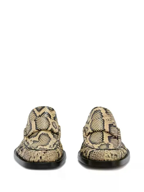 JIL SANDER Python-print Loafers - Neutrals