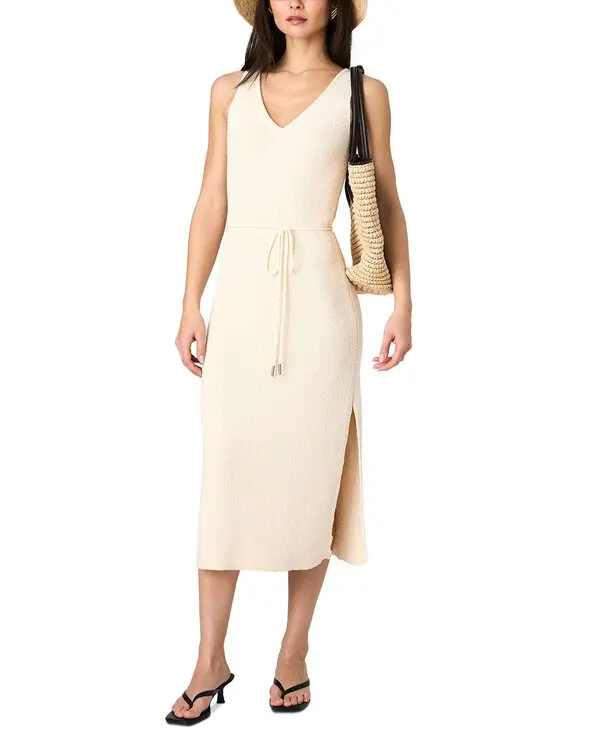 French Connection Terry Spun V-neck Midi Dress