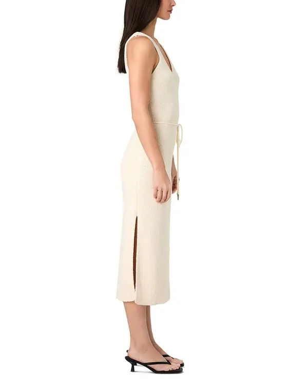 French Connection Terry Spun V-neck Midi Dress