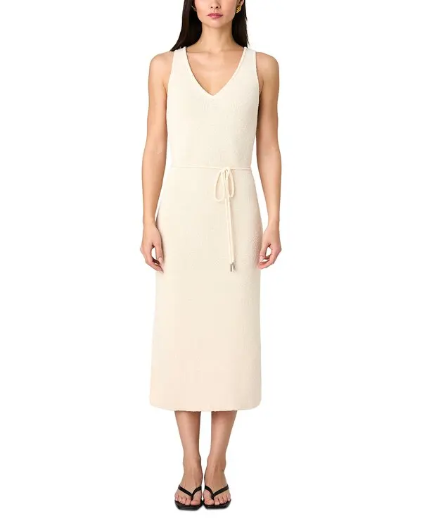 French Connection Terry Spun V-neck Midi Dress