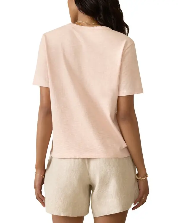 Faherty Brand Sunwashed Essential Tee - Peach Whip