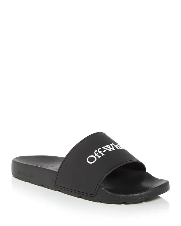 Off-White Bookish Slide Sandals - Black/white