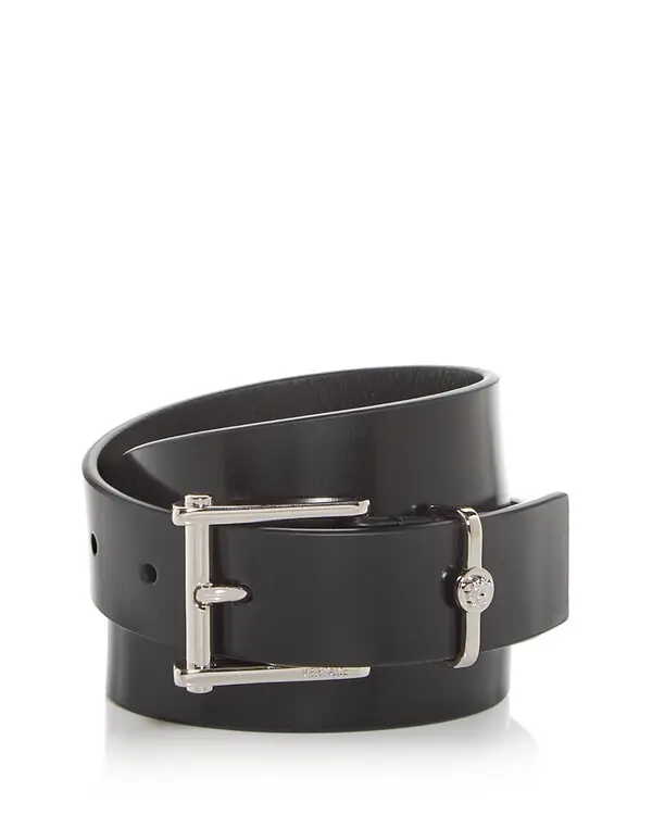 Versace Column Leather Belt - Black