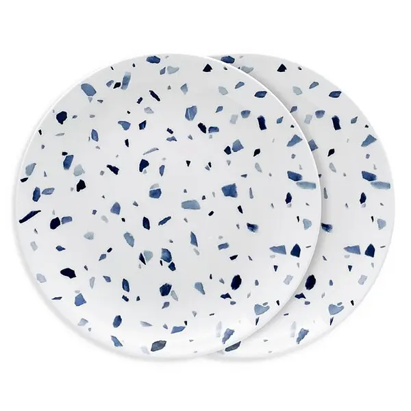 Twig New York Terrazzo Azzurro Salad/dessert Plates, Set Of 2 - Blue