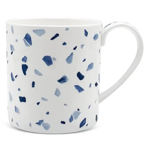 Twig New York Terrazzo Azzurro Mugs, Set Of 2 - Blue