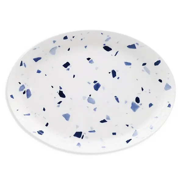 Twig New York Terrazzo Azzurro 14 Oval Platter - Blue