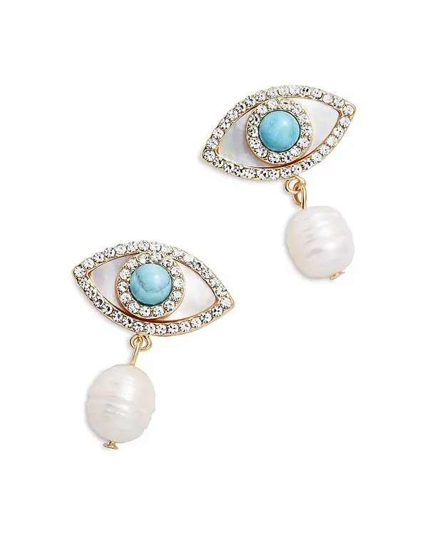 Baublebar Eyes Of Envy Drop Earrings - Blue/gold