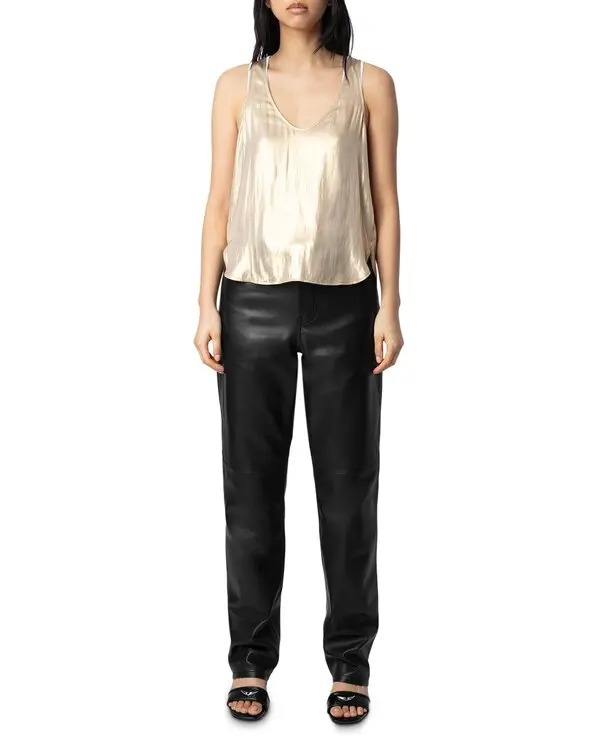 Zadig&Voltaire Tarys Satin Top - Gold