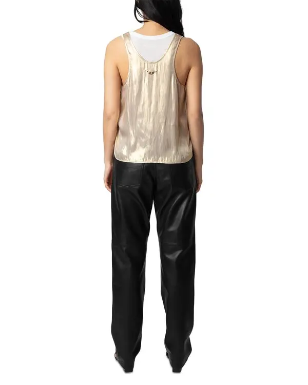 Zadig&Voltaire Tarys Satin Top - Gold
