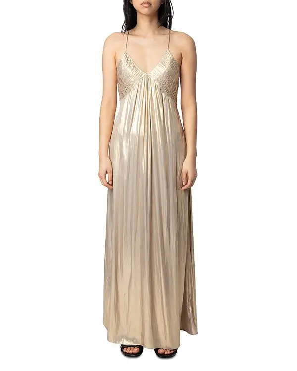 Zadig&Voltaire Rayonne Satin Dress - Gold