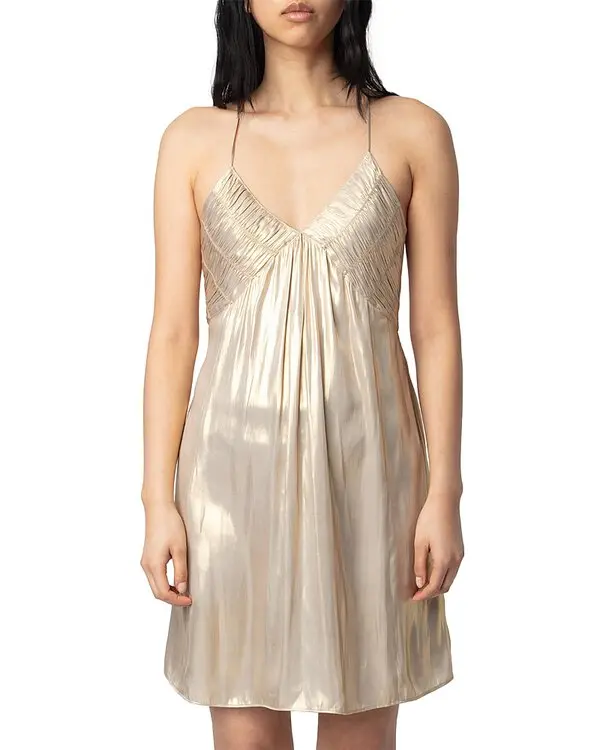 slim fit dress slacks Zadig & Voltaire Yellow Silk Lace Detailed Slip Mini Dress Size S – Mine &  Yours main image 0