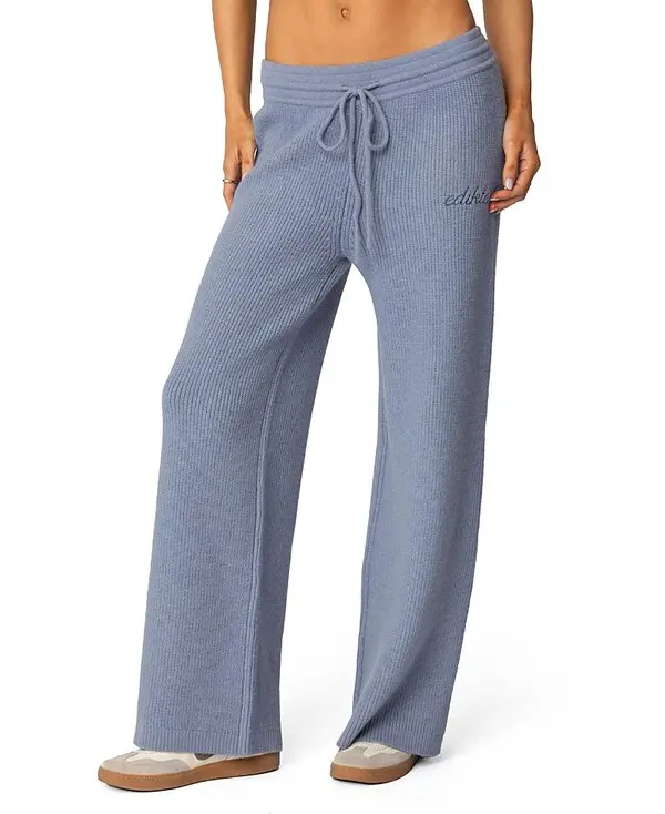 EDIKTED Kris Ribbed Knit Sweatpants