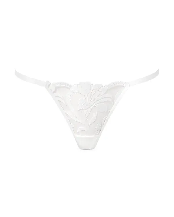 Bluebella Leonora Lace Thong Panties - White/sheer
