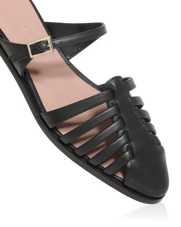 Malone Souliers Eleonora Strappy Flats In Black 40% Off