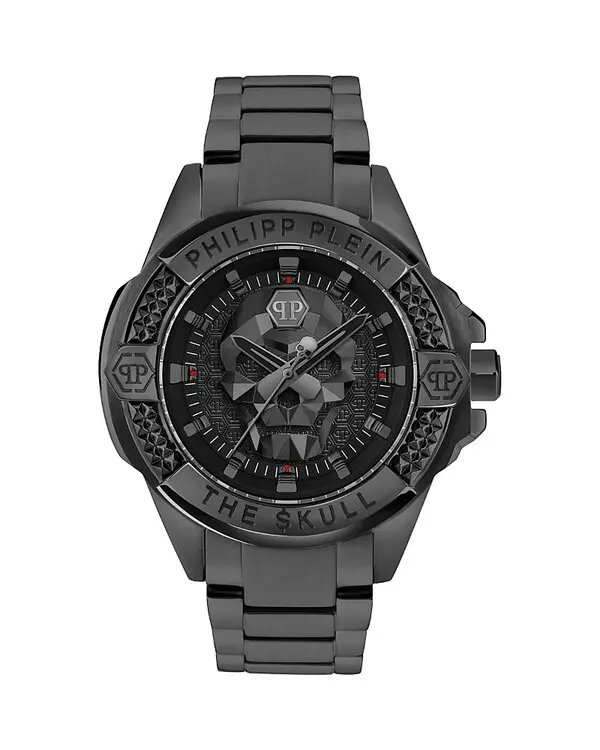 Philipp Plein The $kull Watch, 44mm - Black/black