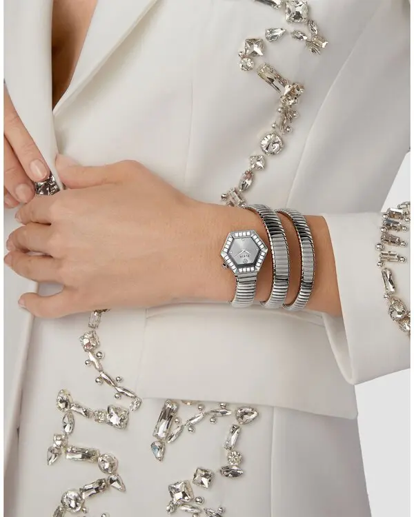 Philipp Plein $nake Hexagon Bracelet Watch Silver Womens PHILIPP PLEIN $nake Hexagon Watch, 28mm | Bloomingdale main image 2