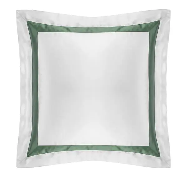 Gingerlily Ebury Silk Sham, Euro - White/green