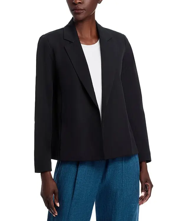 Eileen Fisher Stretch Twill Open Front Blazer