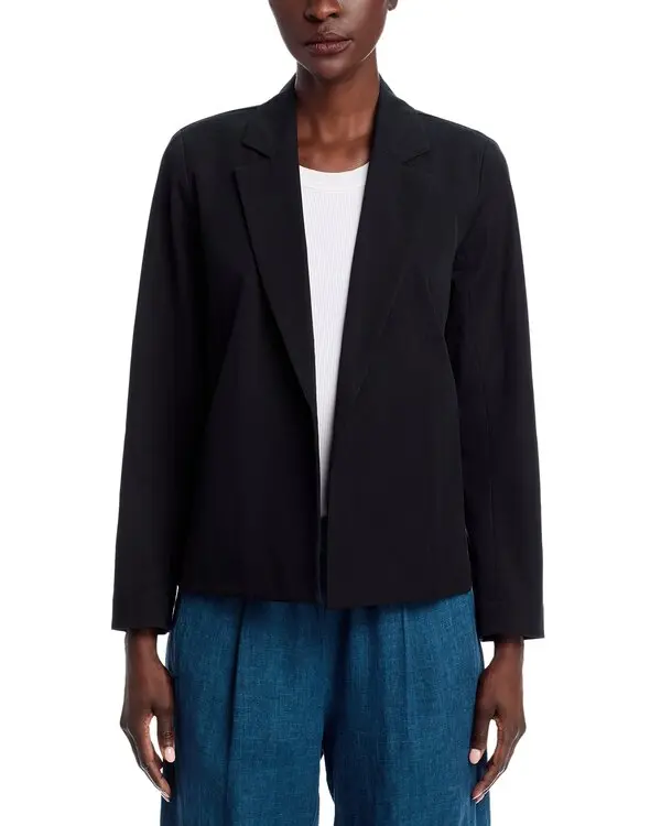 Eileen Fisher Stretch Twill Open Front Blazer
