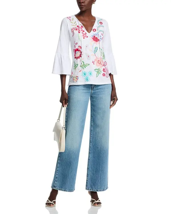 Johnny Was Ruffle Sleeve T-shirt