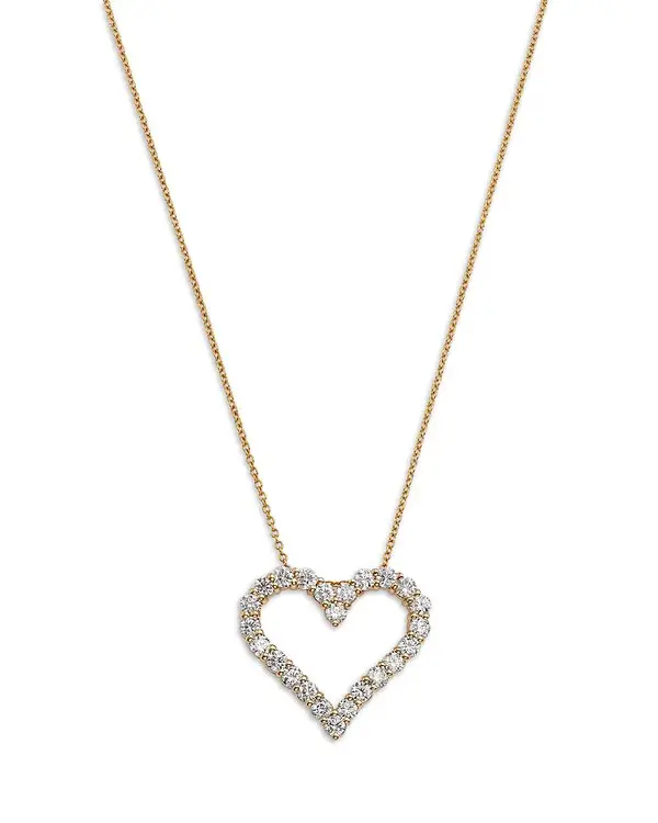 Bloomingdale'S Diamond Heart Pendant Necklace - Gold