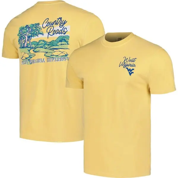 IMAGE ONE West Virginia Mountaineers Country Roads T-shirt - Gold