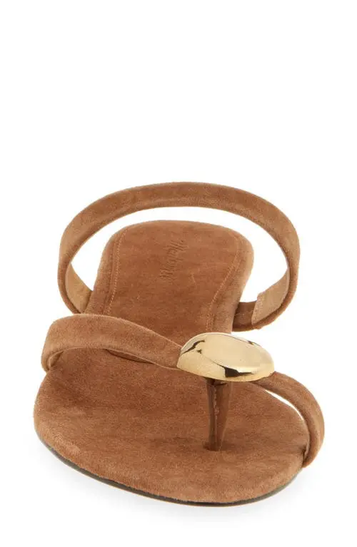 Madewell - Madewell The Mila Hardware Toe Loop Slide Sandal