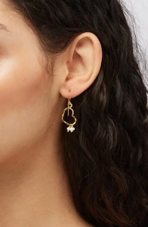 KIARA BY KI-ELE Ki-ele Esther Pearl Heart Drop Earrings