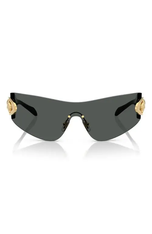 Versace 142mm Pillow Shield Sunglasses - Dark Grey