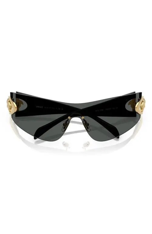 Versace 142mm Pillow Shield Sunglasses - Dark Grey