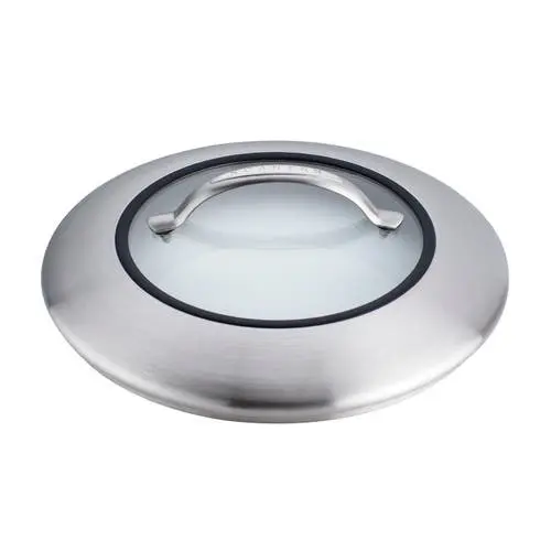 SCANPAN Ctx 6.25 Inch Steel & Glass Lid - Silver