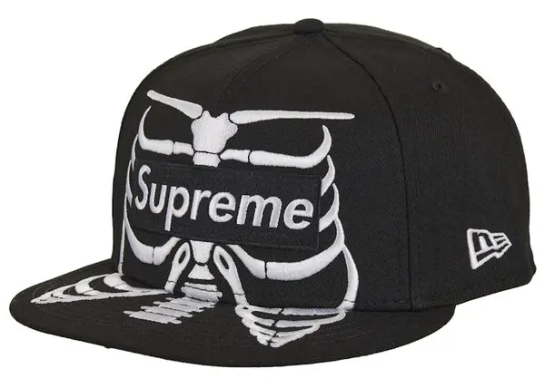 Supreme Bones Box Logo New Era 59fifty Cap - Black