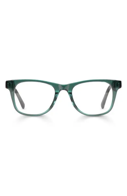 Eyebobs The Director 46mm Square Reading Glasses - Teal Crystal