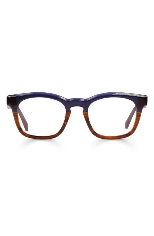 Eyebobs Humble Narrator 49mm Reading Glasses - Navy Amber Crystal / Navy